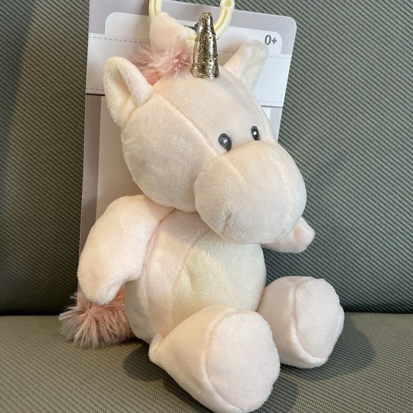Kellytoy | Toys | Kellybaby Pink Unicorn Plush Rattle Crinkle Clip On ...